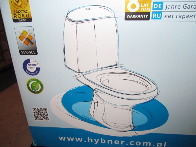 WC-istuin Hybner, kokonainen paketti, käyttämätön